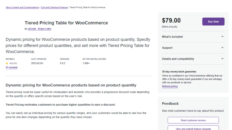 Tiered Pricing Tables for WooCommerce - WooKeeper