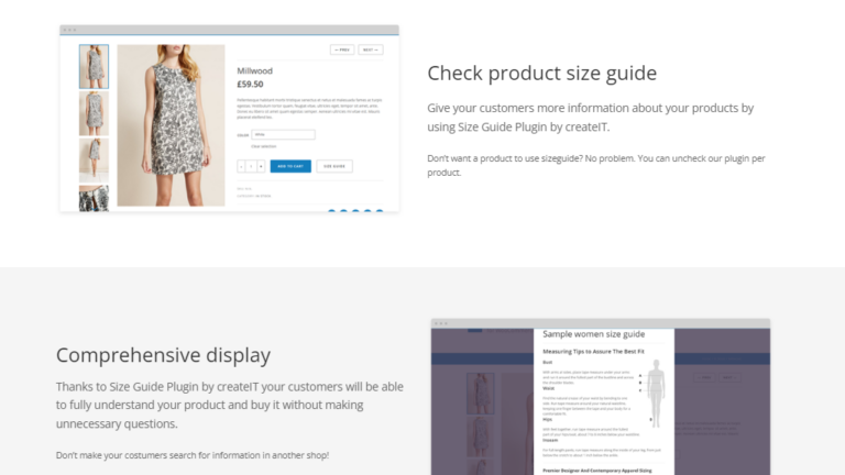 Woocommerce Product Size Guide Wookeeper