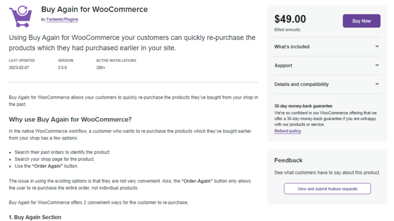 Buy Again for WooCommerce - WooKeeper