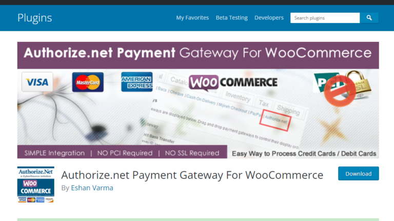 Authorize.net WooCommerce Payment Gateway by Eshan Verma - WooKeeper