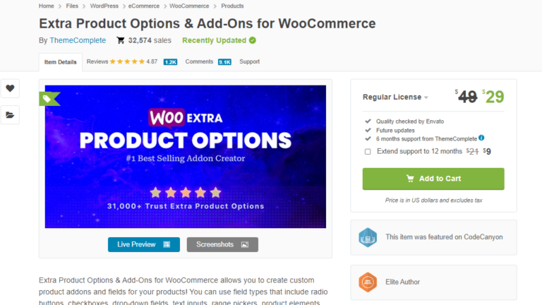 WooCommerce Extra Product Options by ThemeComplete - WooKeeper